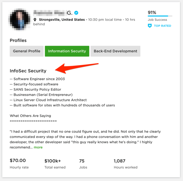 Upwork profile title examples: how to write a title that gets attention