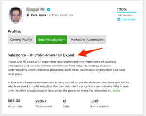 Upwork profile title examples: how to write a title that gets attention