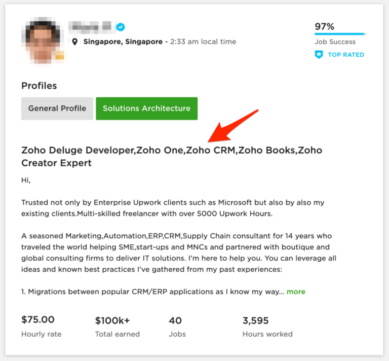 Upwork profile title examples: how to write a title that gets attention