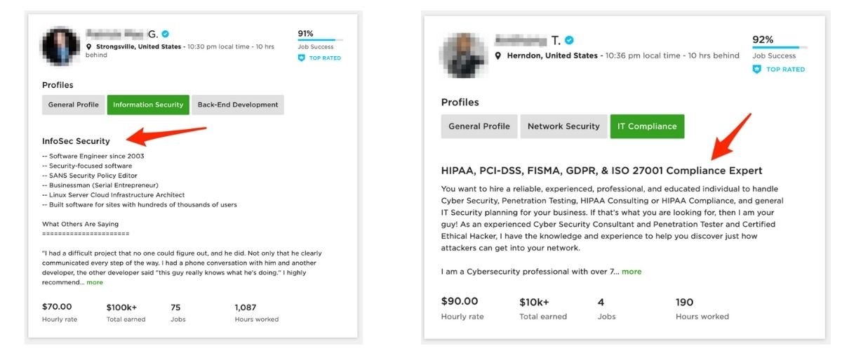 Upwork profile title examples: how to write a title that gets attention