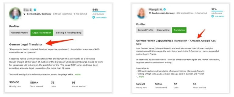 Upwork profile title examples: how to write a title that gets attention