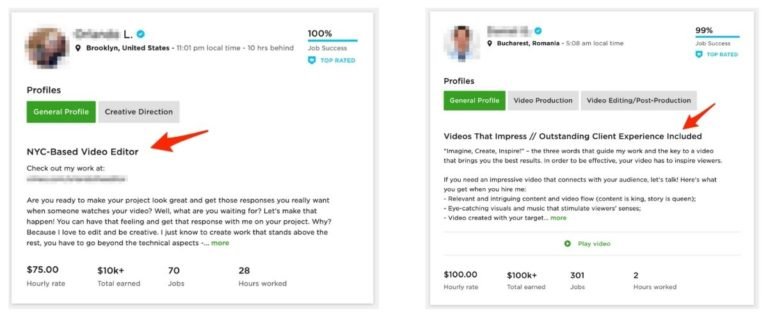 Upwork profile title examples: how to write a title that gets attention